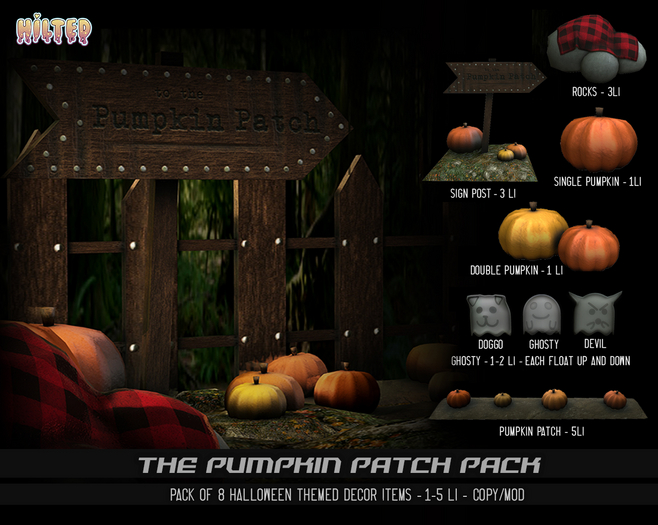 Second Life Marketplace - HILTED - The Pumpkin Patch Pack